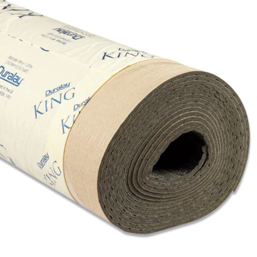 TREDAIRE King Sponge Rubber Carpet Underlay 8.3mm Thick 10.96 M2 Roll ...