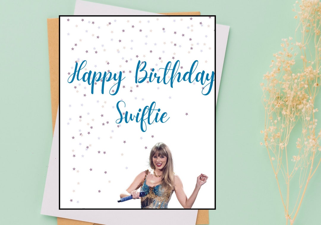 Happy Birthday Swiftie, Printable Birthday Card, Birthday Card, Swiftie ...