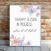 Therapy Session in Progress Sign. Office Decor/sign 8x10 - Etsy