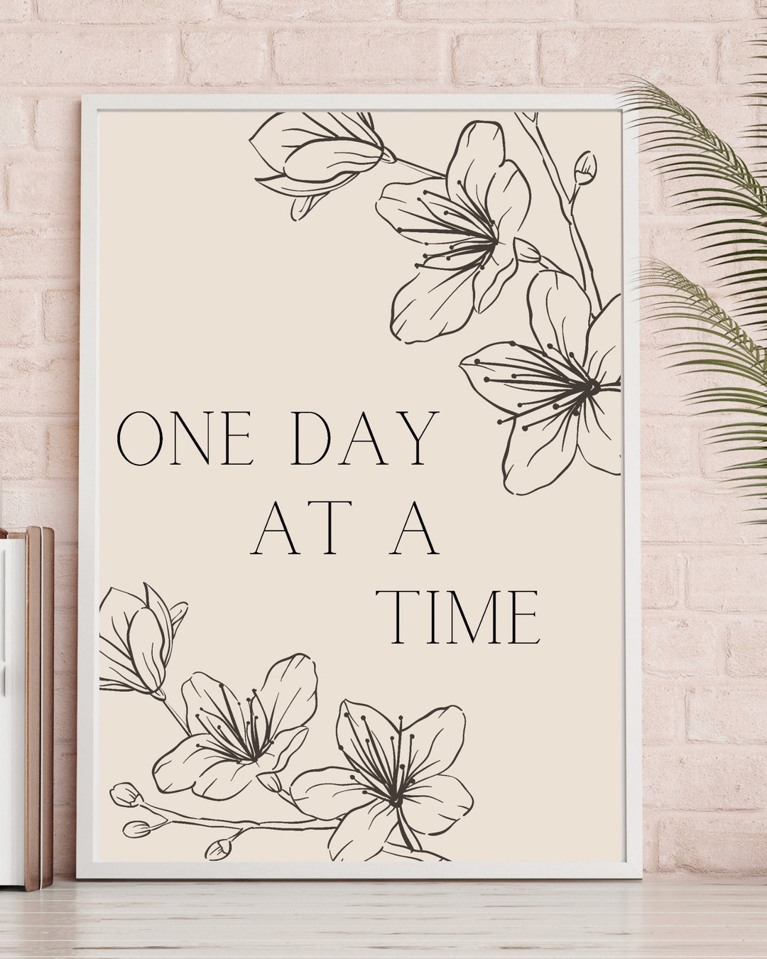 One Day at a Time Recovery Quote Therapist Counsellor Office Decor 8x10 ...