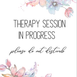 Therapy Session in Progress Sign. Office Decor/sign 8x10 - Etsy