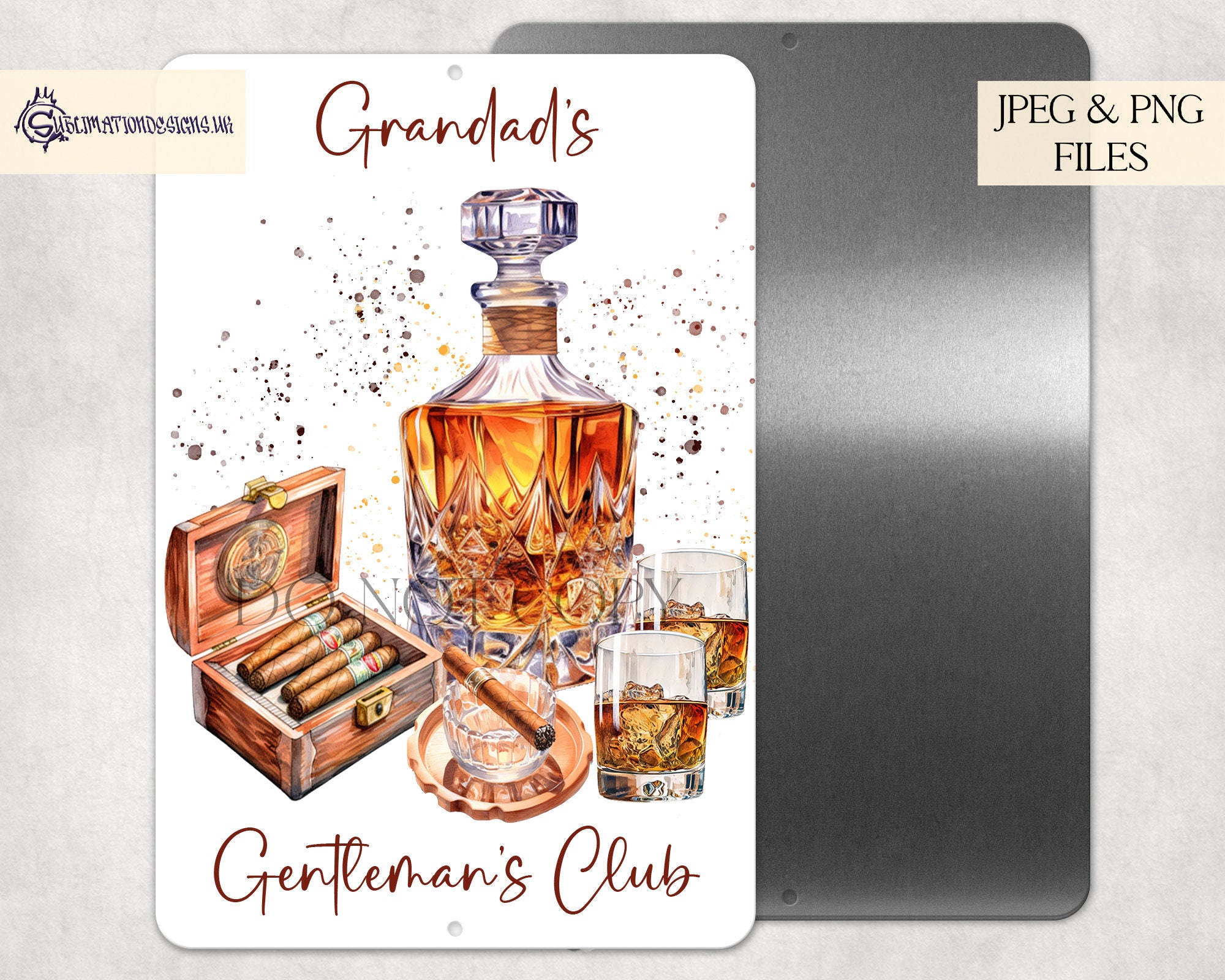 Whiskey and Cigars Digital Design Collection Sublimation - Etsy