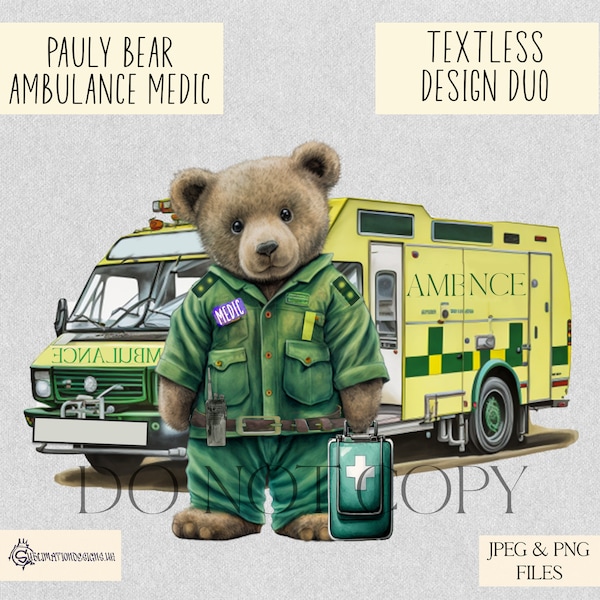 Ambulance Teddy Bear - Etsy Ireland