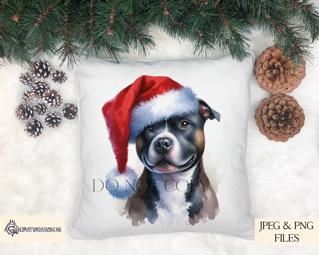 Staffordshire Bull Terrier Christmas Sublimation Designs Set of 10 JPEG ...
