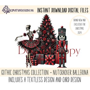 Gothic Christmas Design Set With Skeleton Ballerina & Nutcracker ...