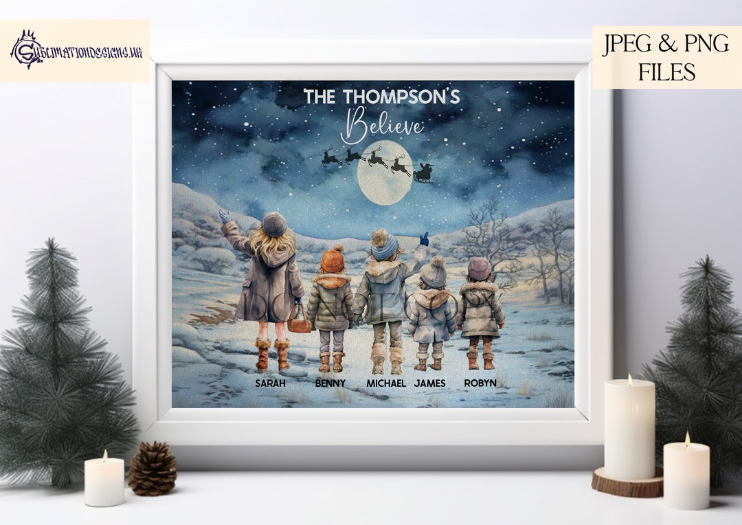 Christmas Family Clip Art Set: Winter Scene Designs (digital Download ...