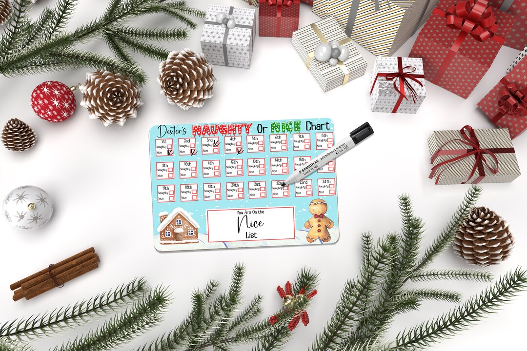 Naughty or Nice List Design, Santa's List PNG, Santa's Nice List JPEG ...