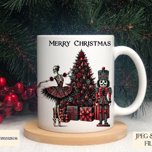 Gothic Christmas Design Set With Skeleton Ballerina & Nutcracker ...