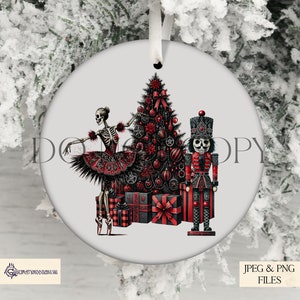 Gothic Christmas Design Set With Skeleton Ballerina & Nutcracker ...