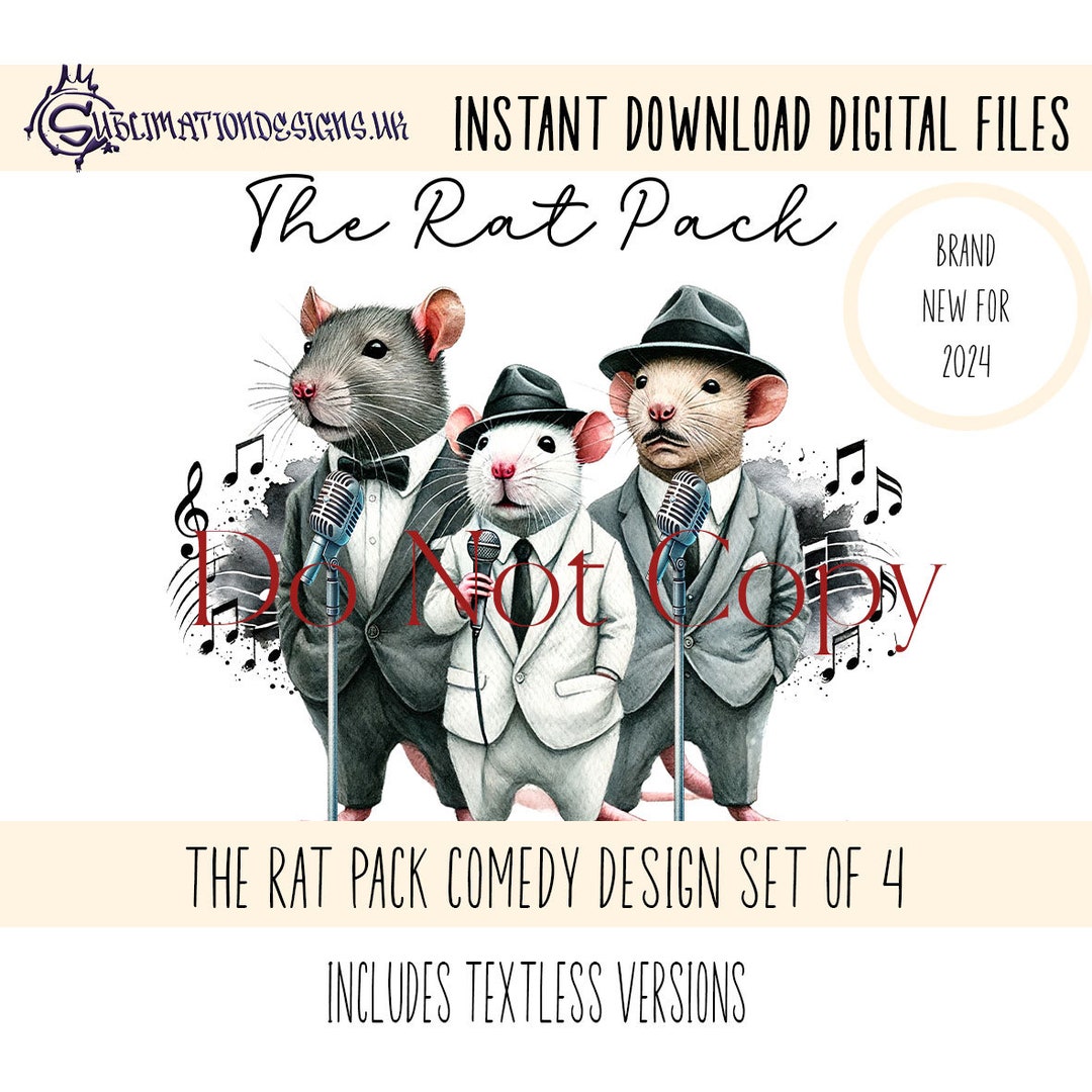 Comedy Rat Pack Designs Set | Rats in Suits | Music Designs | JPEG, PNG ...