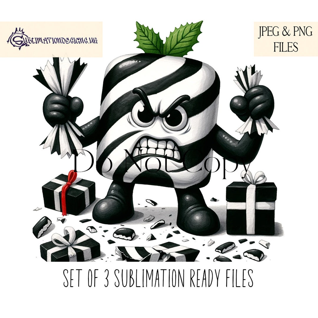 Angry Mint Humbug Christmas Design: Festive Humor (digital Download ...