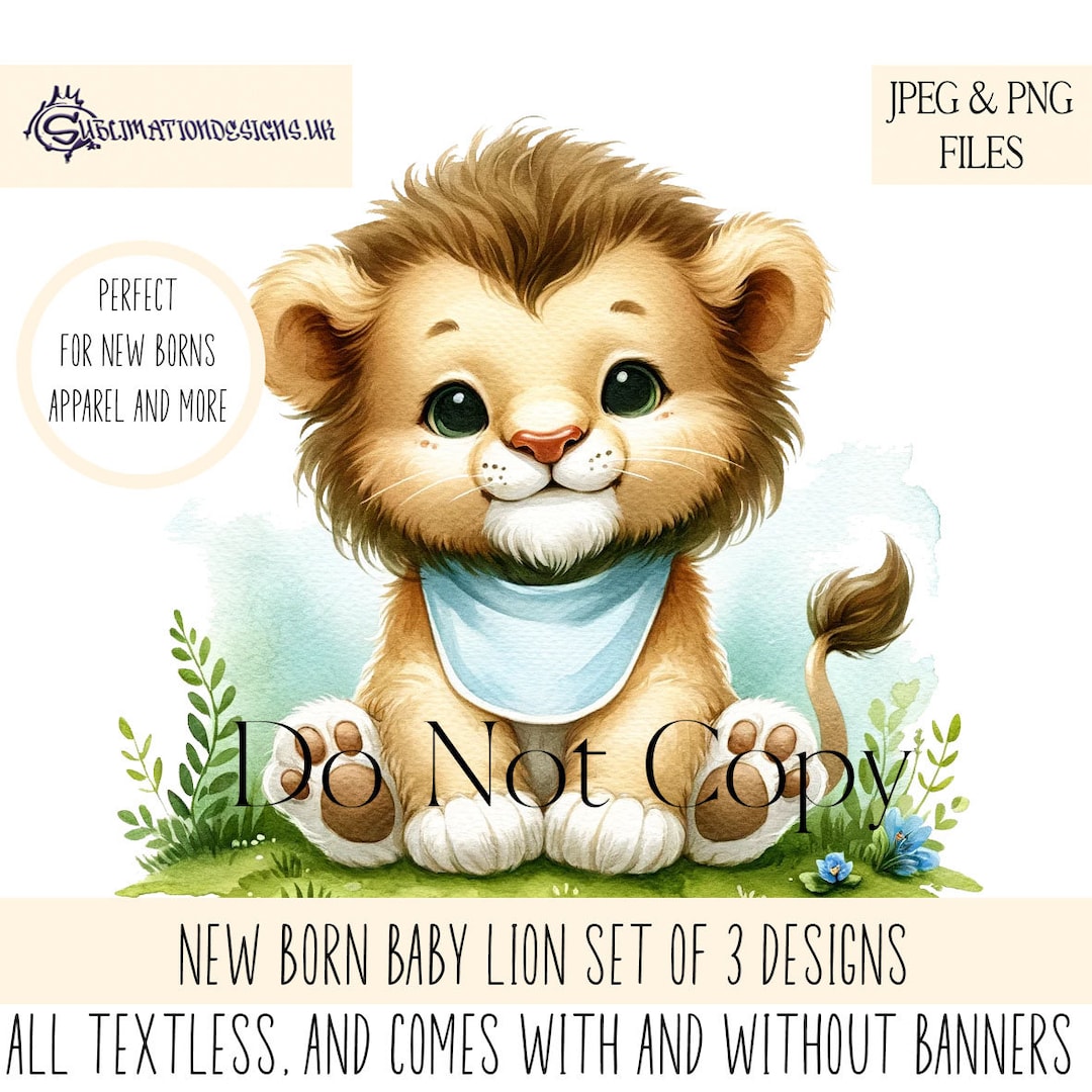 New Baby Boy Lion Design Set | 'welcome to the World' & 'it's a Boy ...