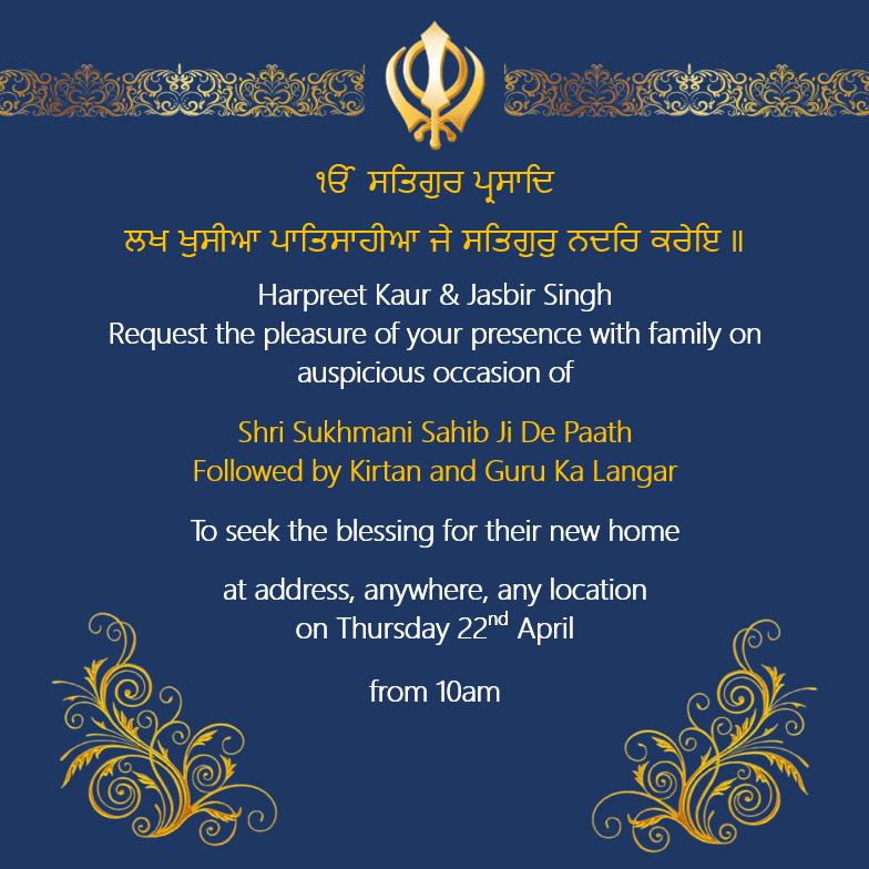 Editable Sukhmani Sahib Paath Invitation, Akhand Paath Invitation ...