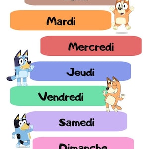 French Days of the Week Wall Poster, Educational Poster, Montessori ...