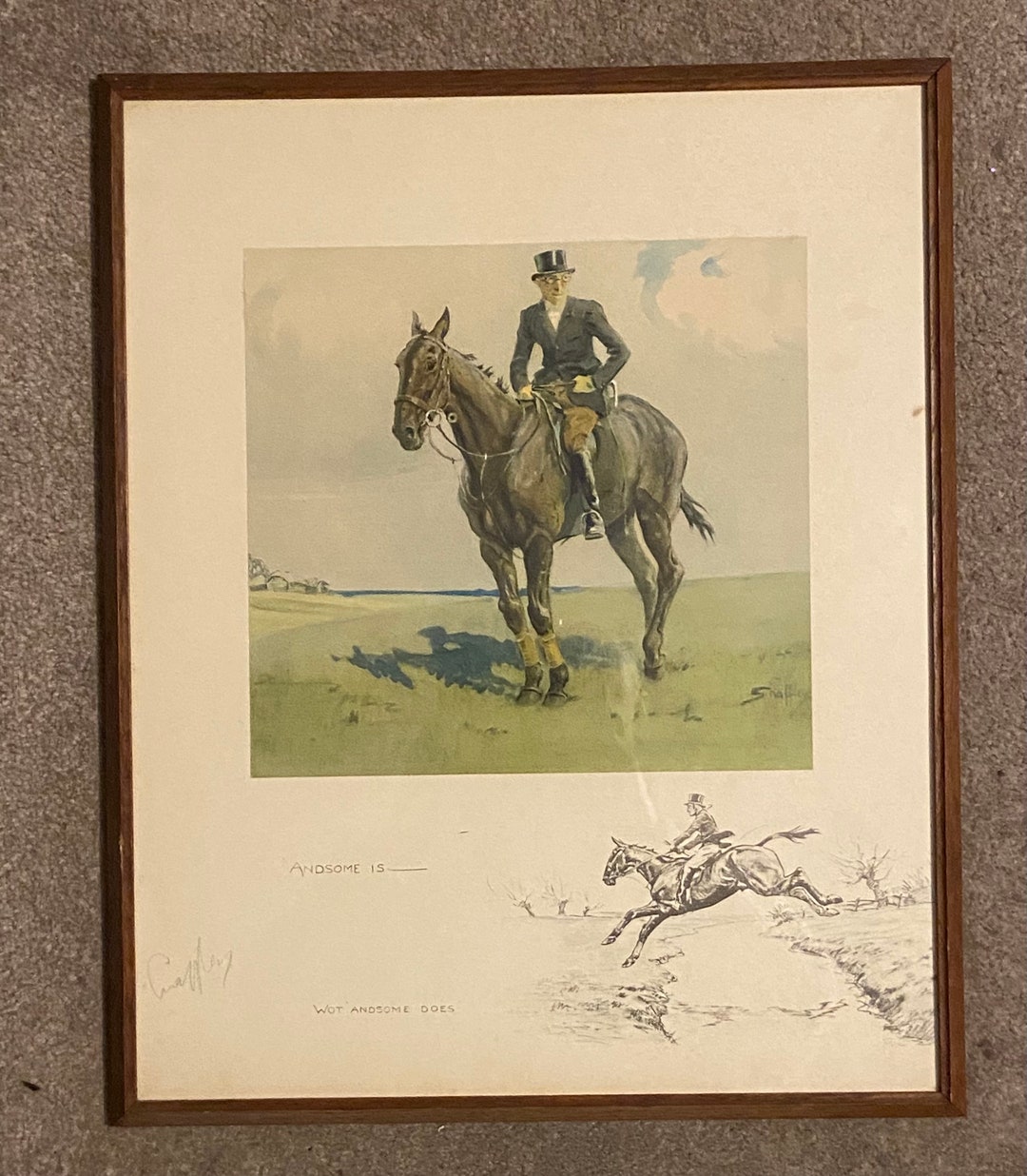 Ansome is by Snaffles - an Original Pencil Signed and Embossed Print ...