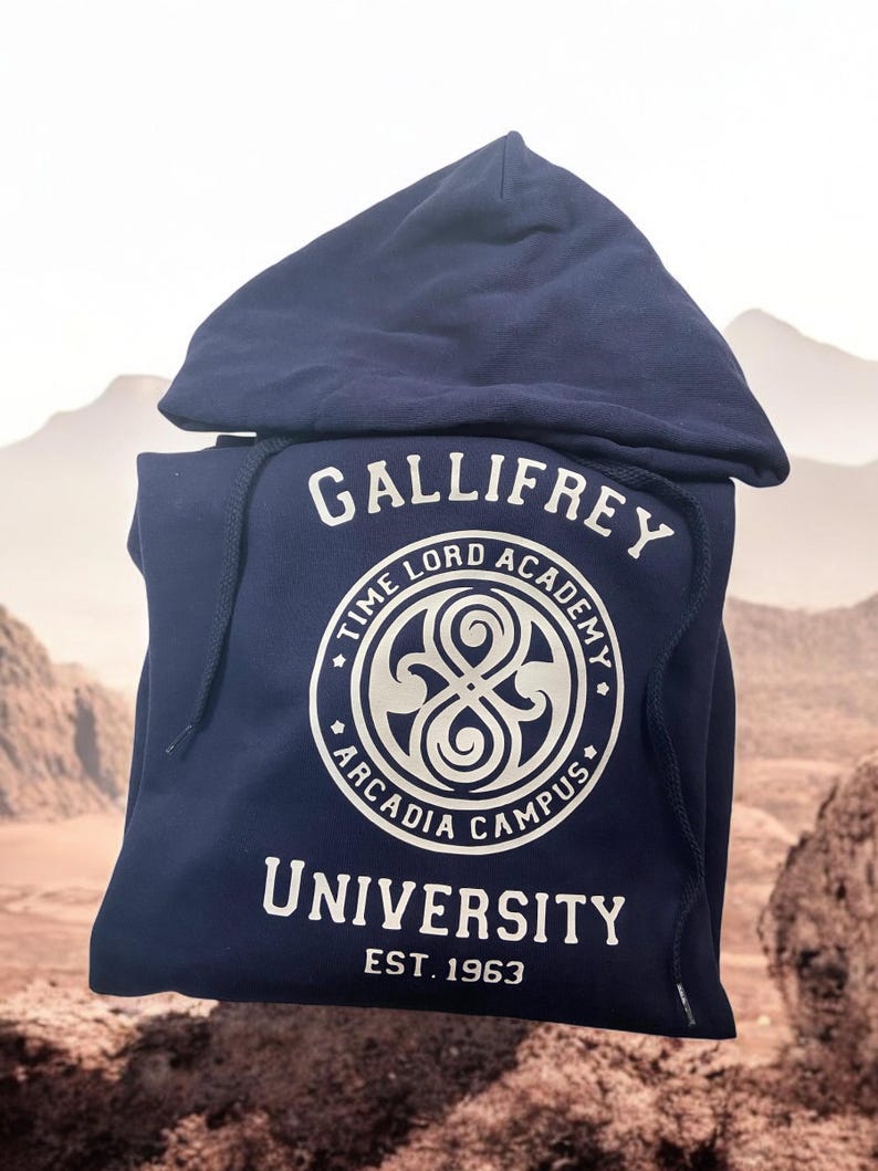 University of Gallifrey Hoodie - Fruit of Loom Original Thermal Hoodie ...