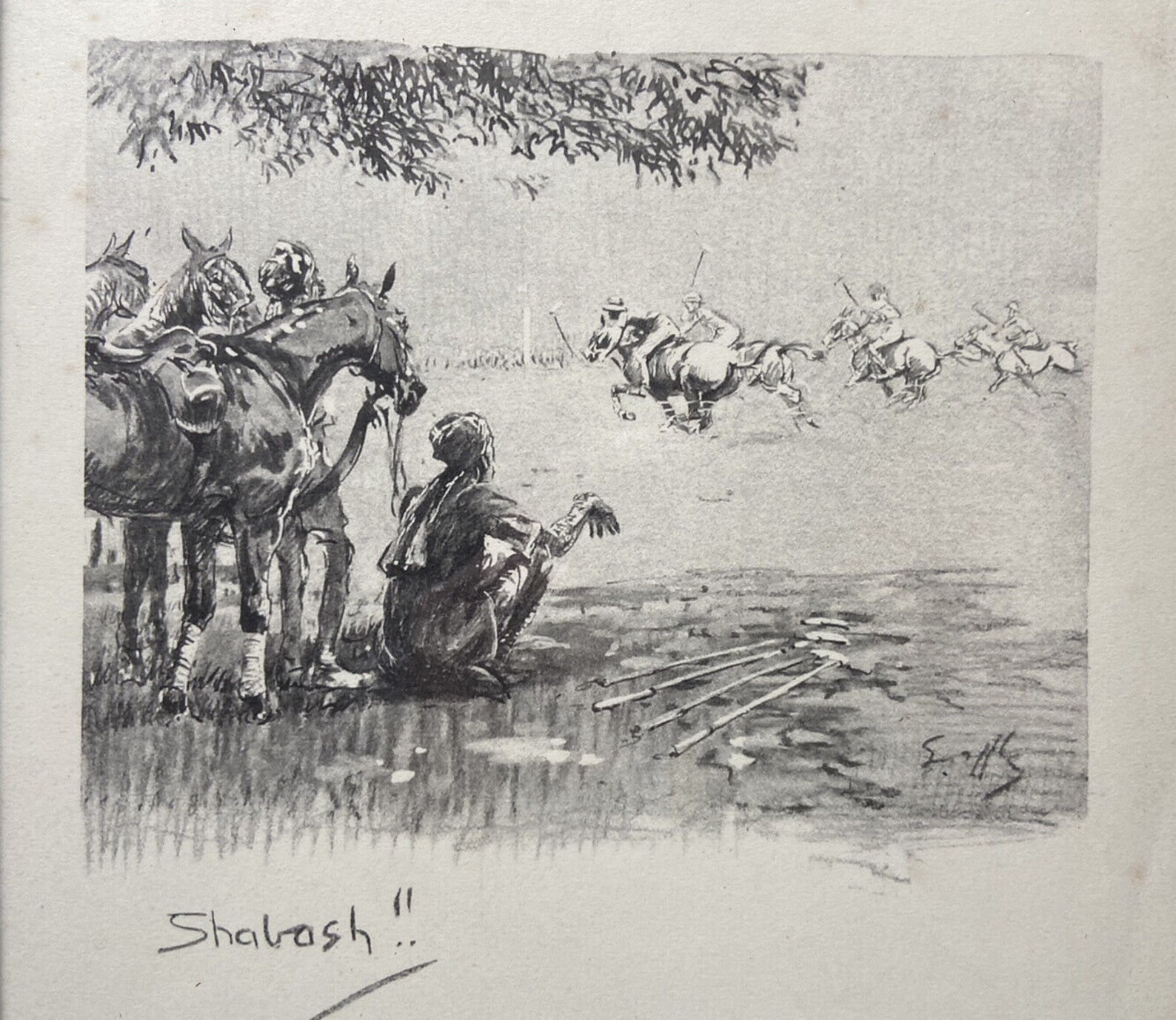 Shabash by Snaffles Original 1932 Print Framed Black Polo in - Etsy UK