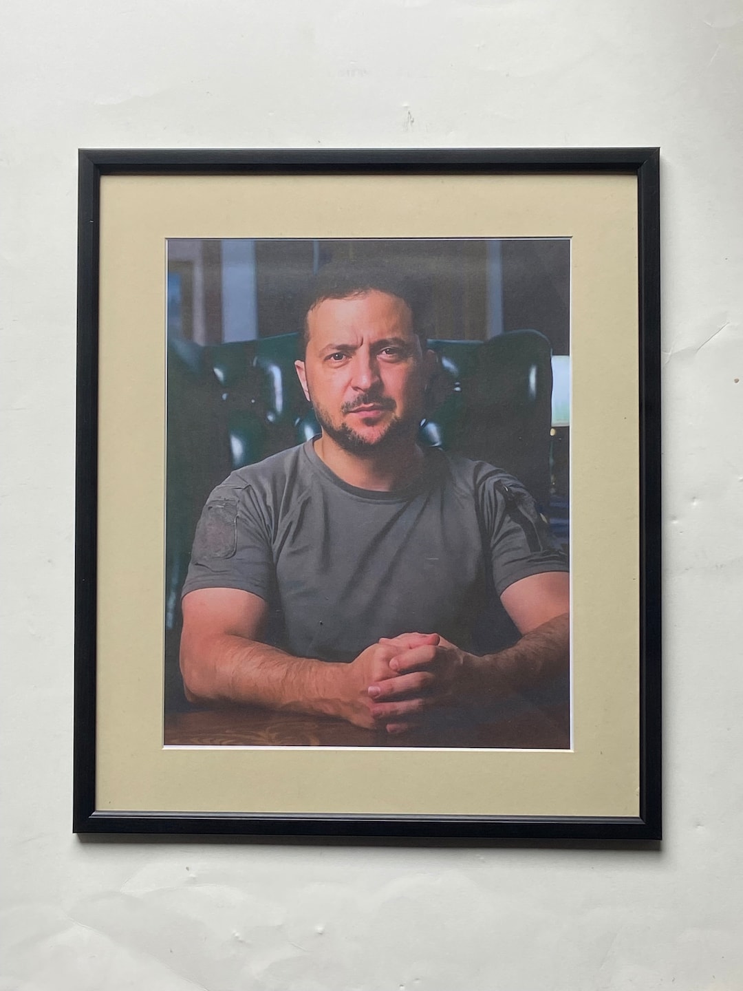 President Volodymyr Zelenskyy Portrait Framed and Mounted Overall Size ...