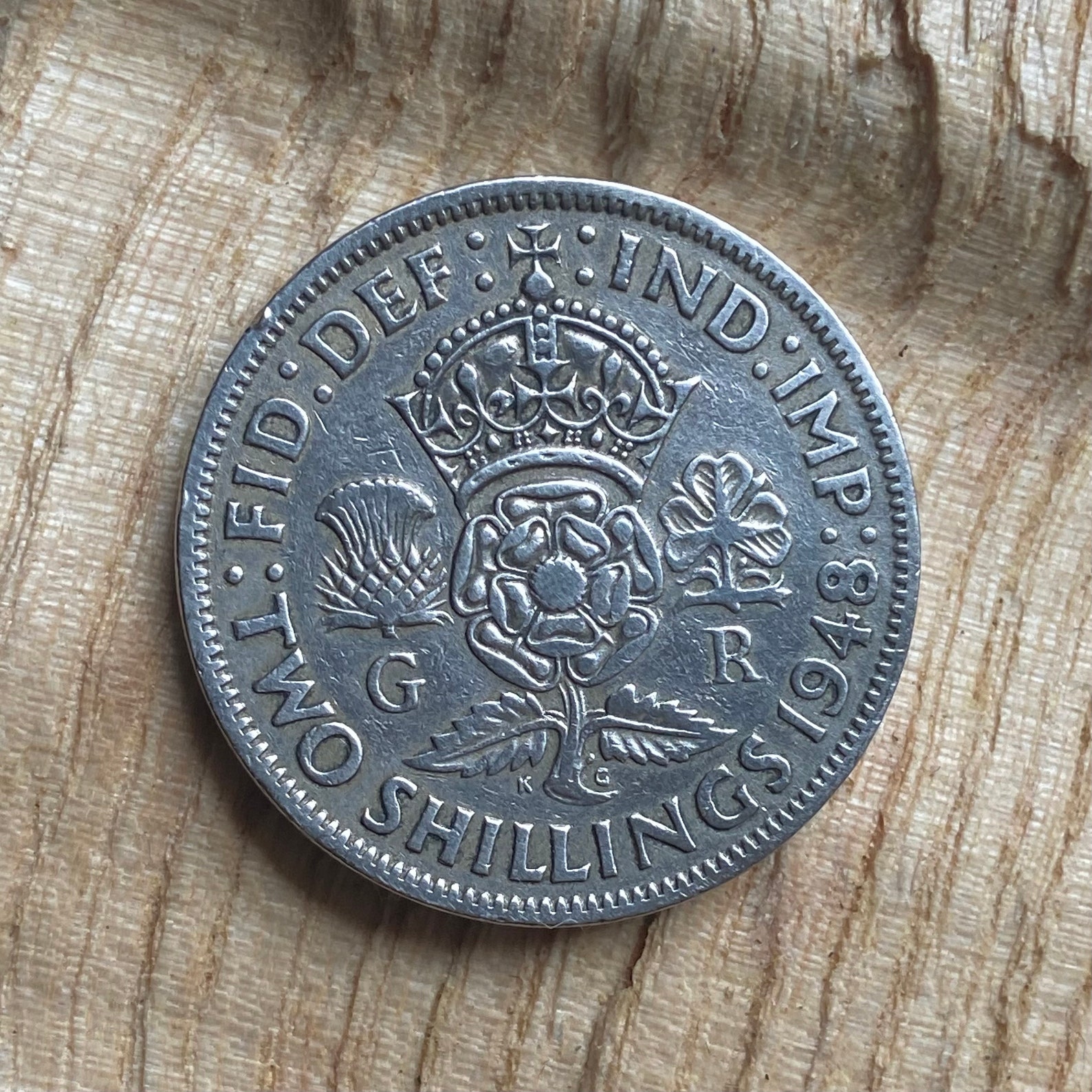 1948 King George VI Florin 2 Shillings UK Coin Hunt - Etsy