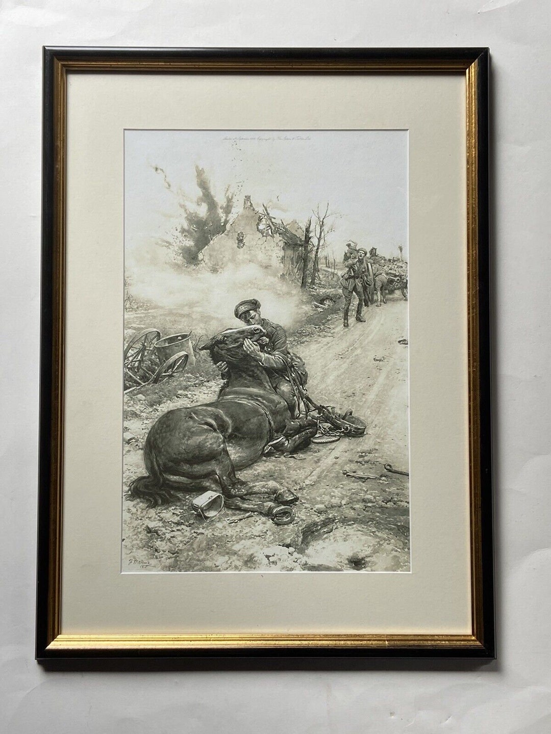 Goodbye Old Friend by Fortunino Matania Blue Cross Poster WW1 - Etsy