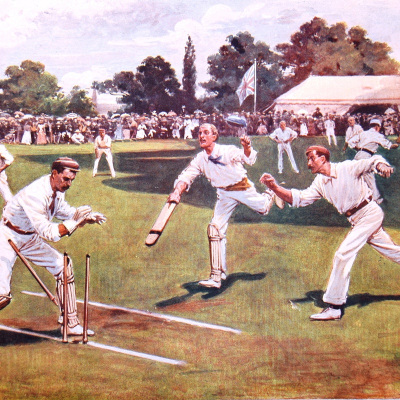 Vintage Cricket Poster - Etsy UK