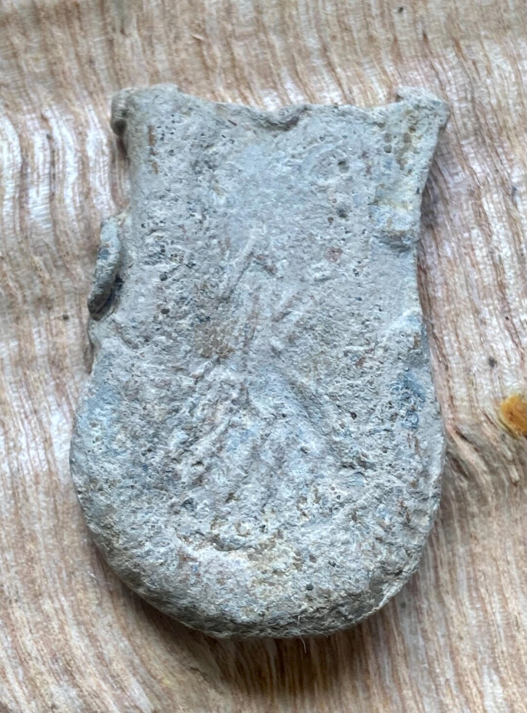 Medieval Pilgrims Ampulla. Circa 14th-15th Century AD. Lead. Decorated ...