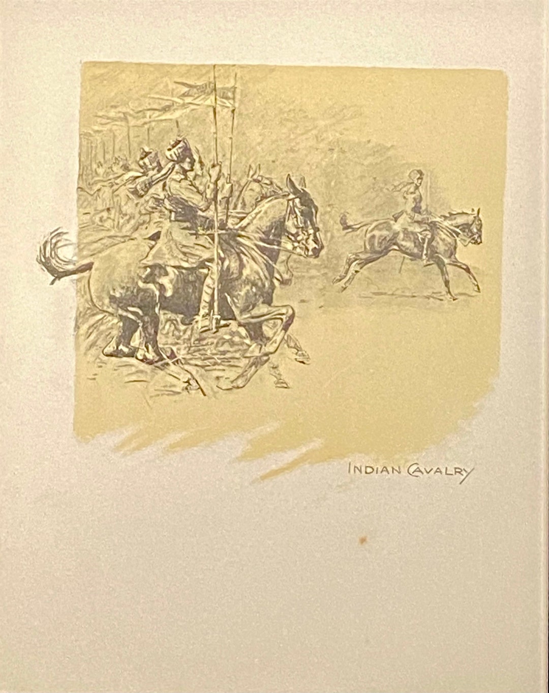 Indian Cavalry by Snaffles Original 1932 Print Framed Black Frame ...