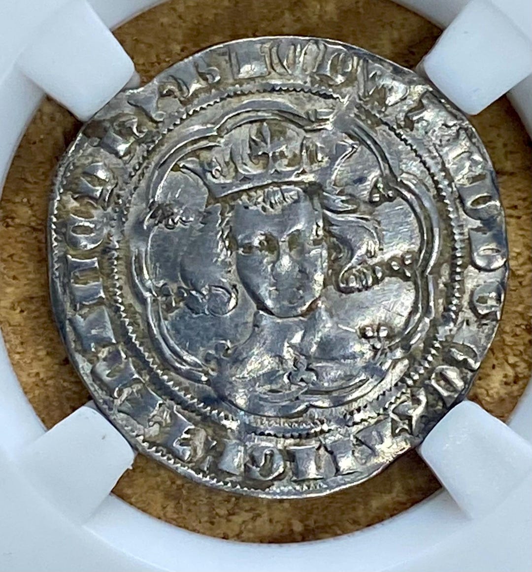 King Edward III Silver Groat Pre-treaty 1351-61. Spinks 1365. Graded ...
