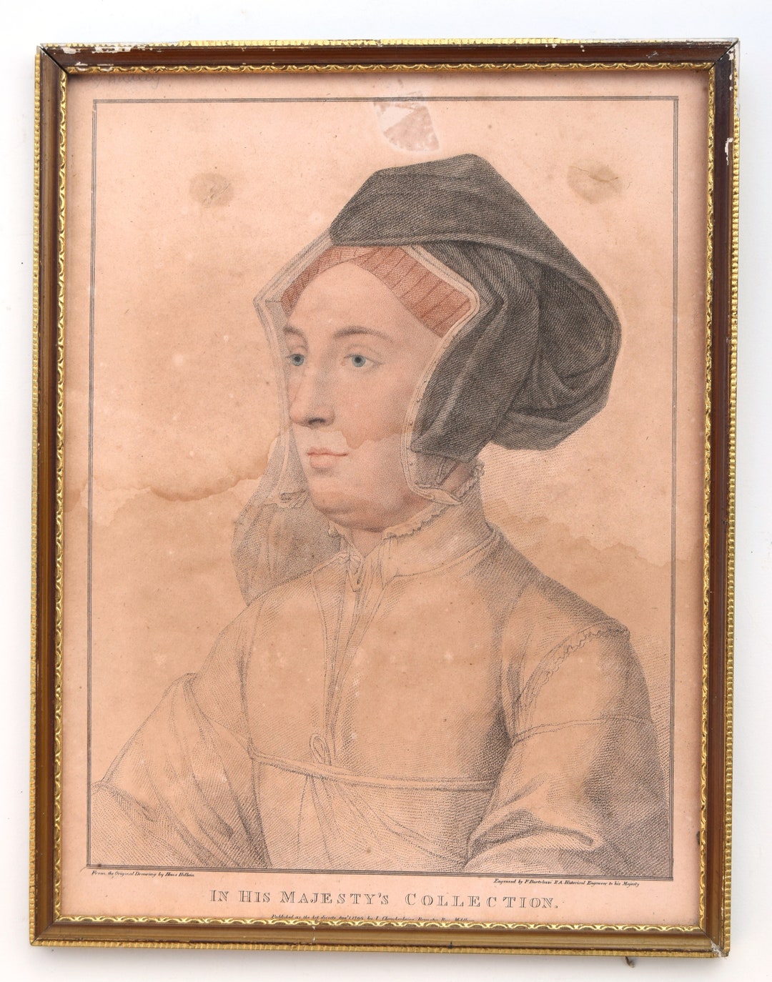 Lady Audley, His Majesty's Collection Drawing by Hans Holbein Engraved ...