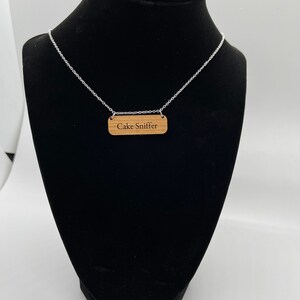 Cake Sniffer Necklace Silver Plated Chain Seize the Day Inspirational ...