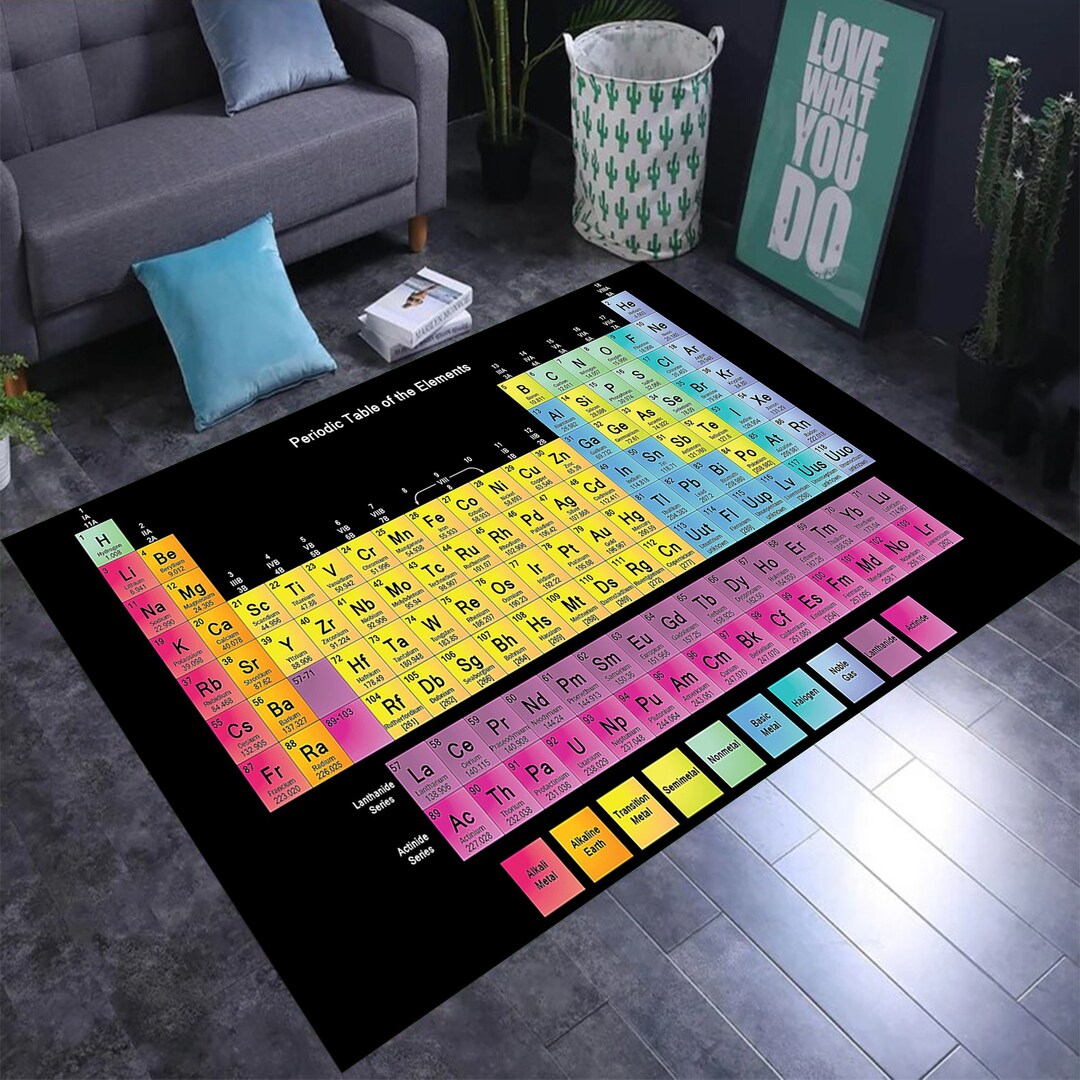 Periodic Table Rug, Periodic Rug,chemistry Rug,educational Rug,chemical ...