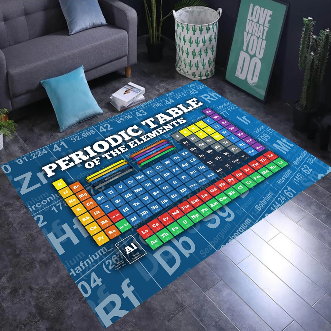 Periodic Table Rug, Periodic Rug,chemistry Rug,educational Rug,chemical ...