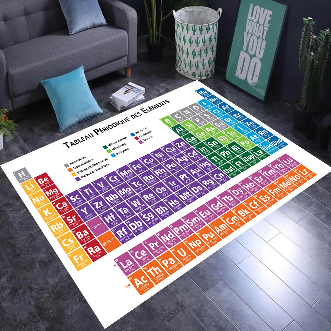 Periodic Table Rug, Periodic Rug,chemistry Rug,educational Rug,chemical ...