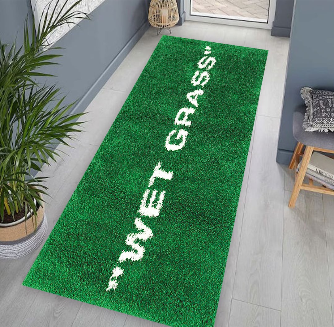 Wet Grass Rug,wet Grass Runner,grass Rug,wet Grass,grass Runner Rug ...
