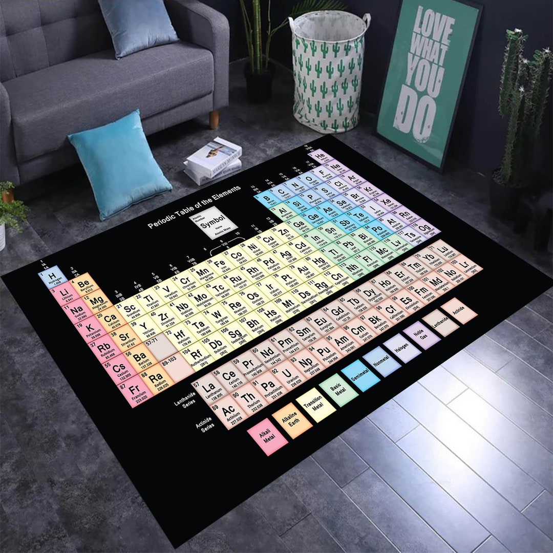 Periodic Table Rug, Periodic Rug,chemistry Rug,educational Rug,chemical ...