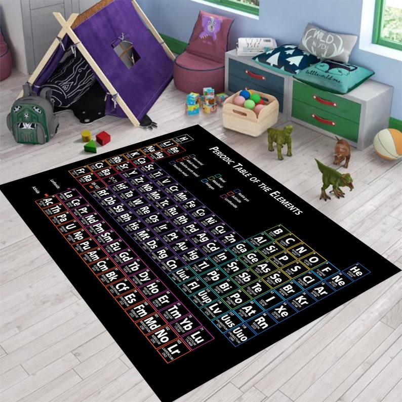 Periodic Table Rug, Periodic Rug,chemistry Rug,educational Rug,chemical ...