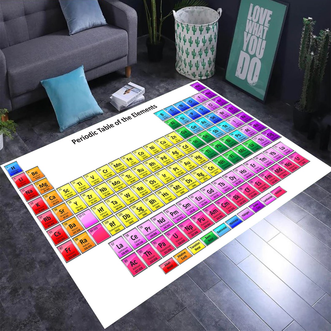 Periodic Table Rug, Periodic Rug,chemistry Rug,educational Rug,chemical ...