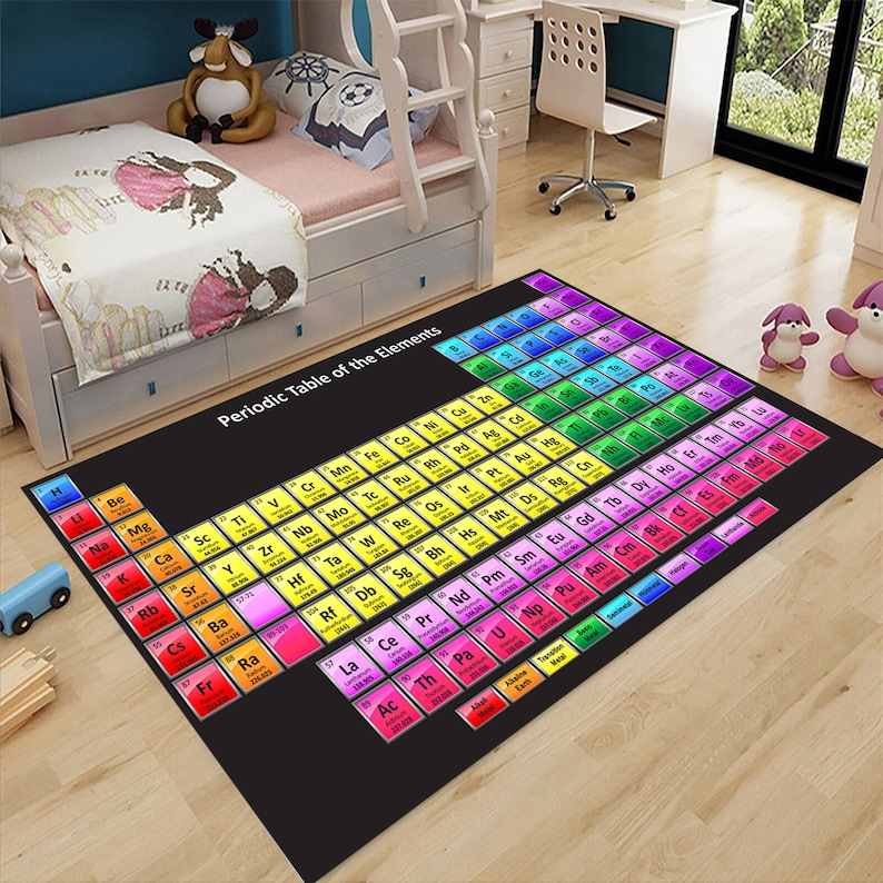 Periodic Table Rug, Periodic Rug,chemistry Rug,educational Rug,chemical ...