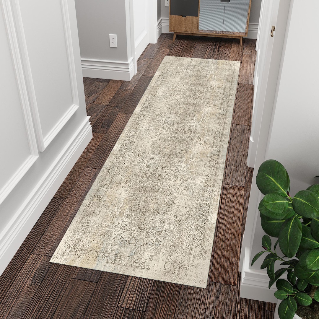 Istanbul Dream Timber-wolf Classic Turkish Pattern Runner Rug ...