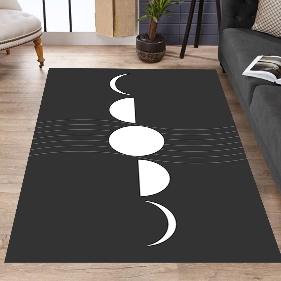 Lunar Phases Doormat&rug, Lunar Phases Area Rugs,moon Phases Rug,moon ...