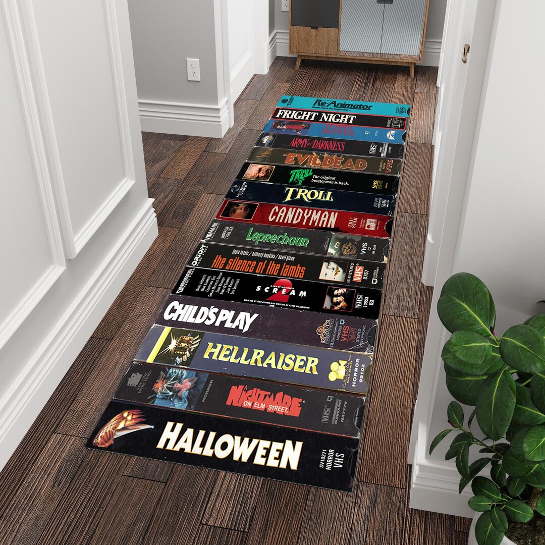 VHS Runner Rug,retro Movies,horror Movie Rug,runner Rug,nostalgic Retro ...