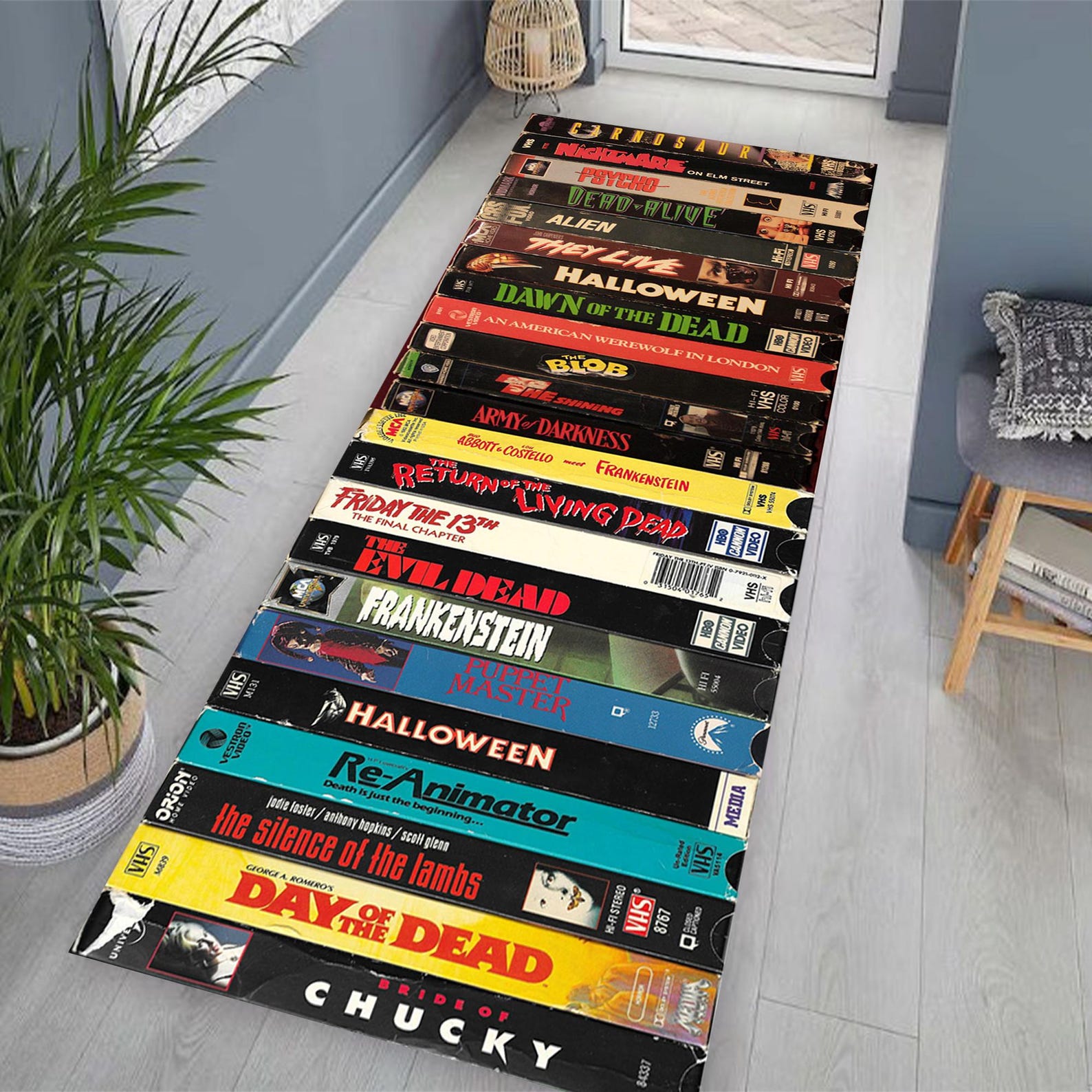 VHS Runner Rug,retro Movies,horror Movie Rug,runner Rug,nostalgic Retro ...