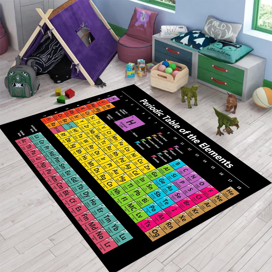Periodic Table Rug, Periodic Rug,chemistry Rug,educational Rug,chemical ...