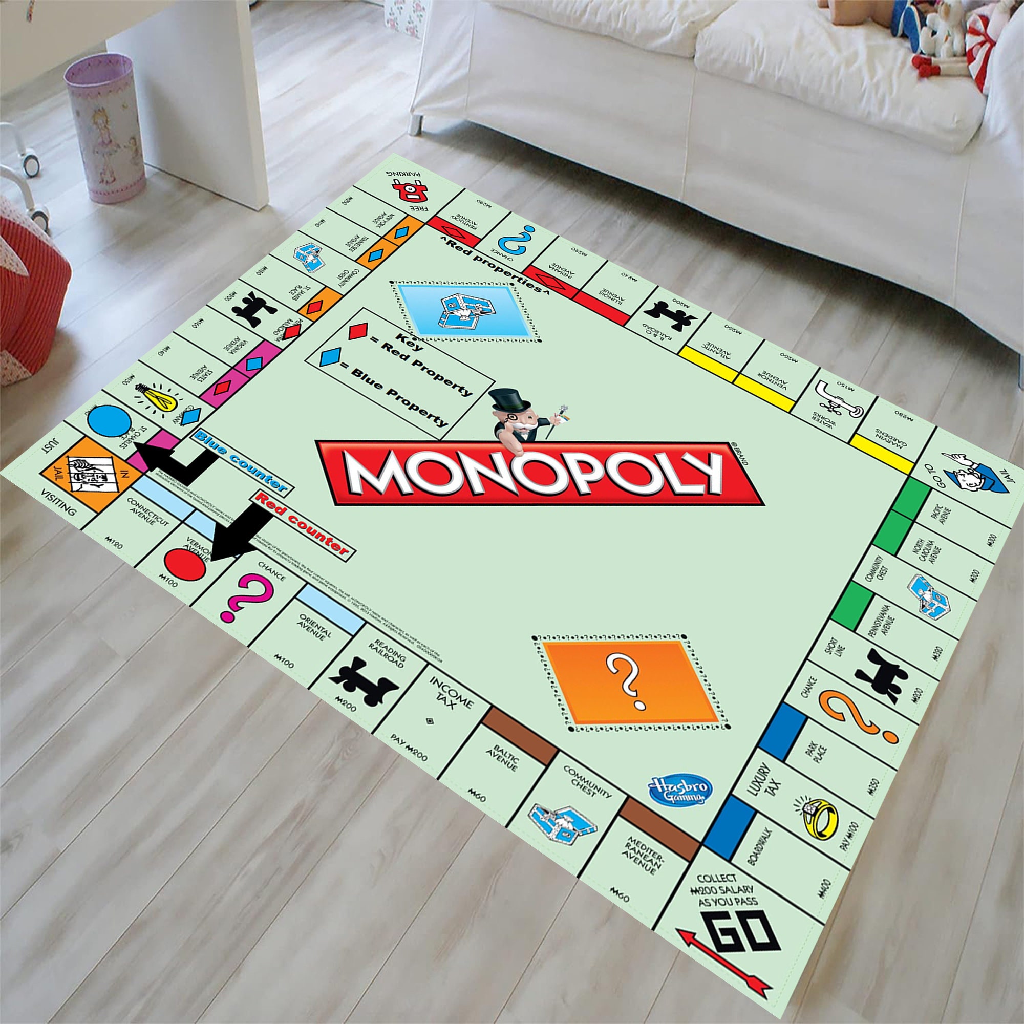 Monopoly Rug, Monopoly,monopoly Mat,monopoly Boardgame Rug,monopoly ...