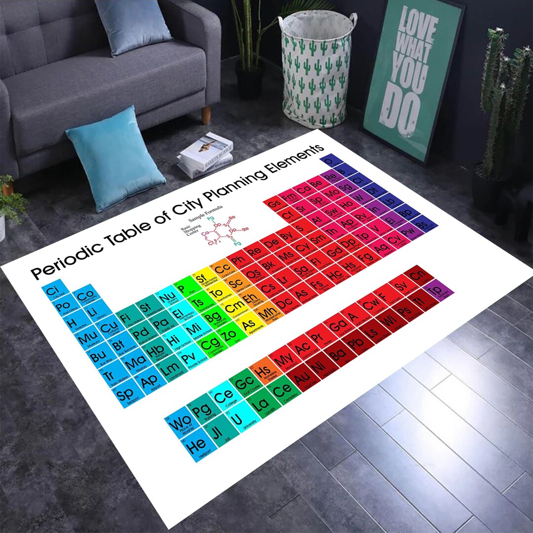 Periodic Table Rug, Periodic Rug,chemistry Rug,educational Rug,chemical ...
