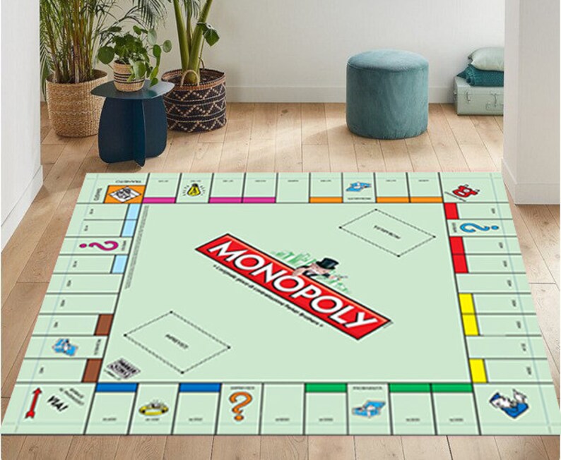 Monopoly Rug, Monopoly,monopoly Mat,monopoly Boardgame Rug,monopoly ...