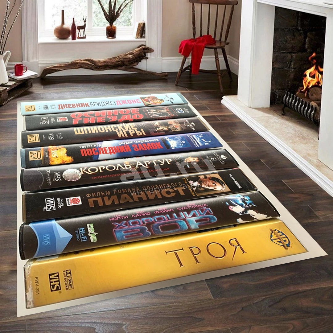 VHS Rug,retro Movies,video Rug,nostalgic Retrostyle Rug,horror Movie ...