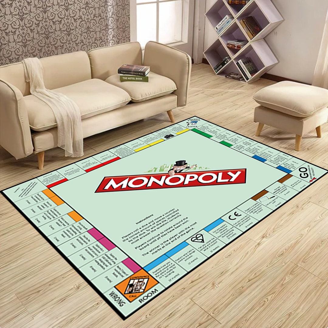 Monopoly Rug, Monopoly,monopoly Mat,monopoly Boardgame Rug,monopoly ...