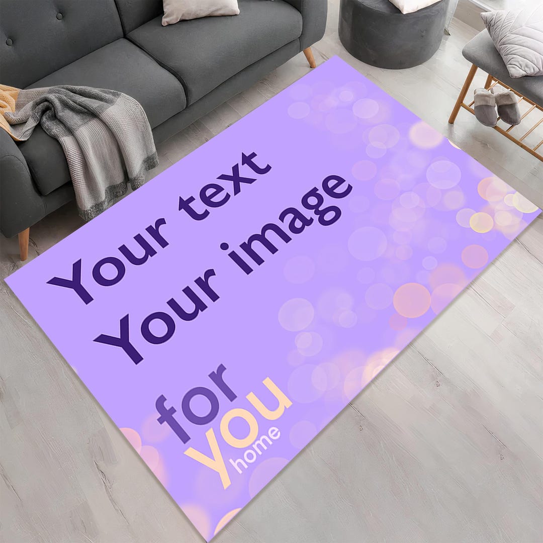 CUSTOM Rectangle Rug | Customised Rug for You or Your Loved Ones ...