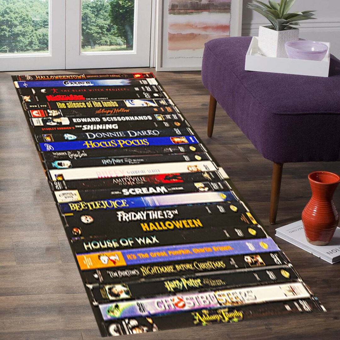 VHS Runner Rug, Retro Movies, Horror Movie Rug, Runner Rug, Nostalgic ...
